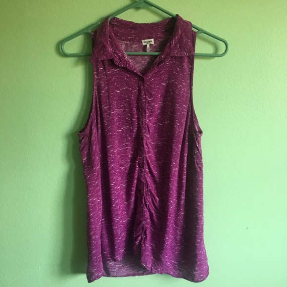 Splendid | Tops | Splendid Purple Space Dye Button Down Top | Poshmark